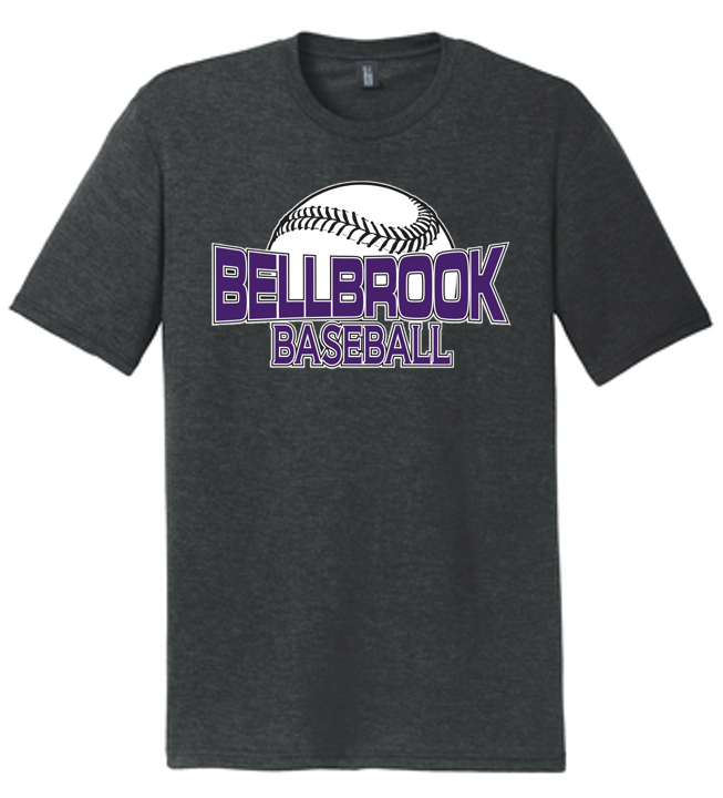 Bellbrook Middle School Baseball Tri Blend Shirt - Black Frost ...